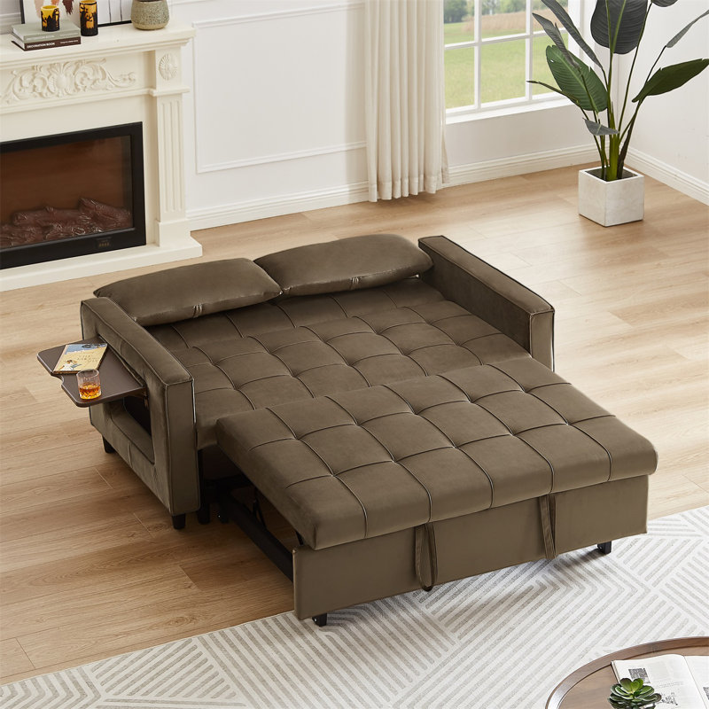 The Twillery Co.® Montevia Sleeper Sofa, Sofa Bed- 2 in 1 Pull Out Couch Bed, Sofa Sleeper with ...
